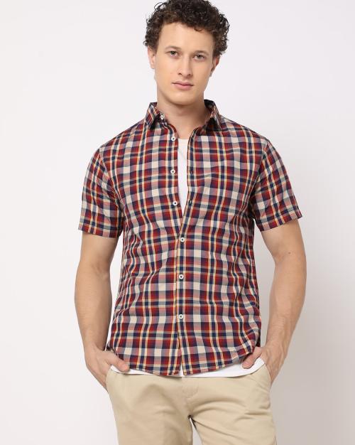 Buy Men Checked Regular Fit Shirt Online at Best Prices in India - JioMart.