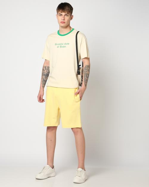Buy Men Ribbed Regular Fit Shorts Online at Best Prices in India - JioMart.