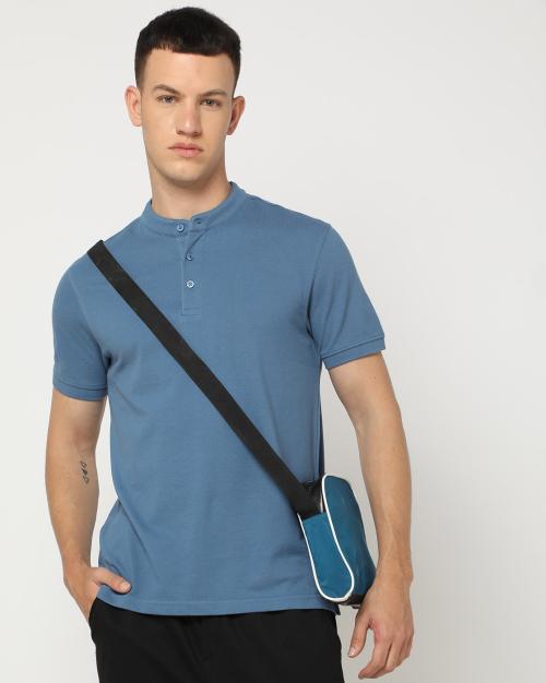Buy Men Regular Fit Henley T-Shirt Online at Best Prices in India ...