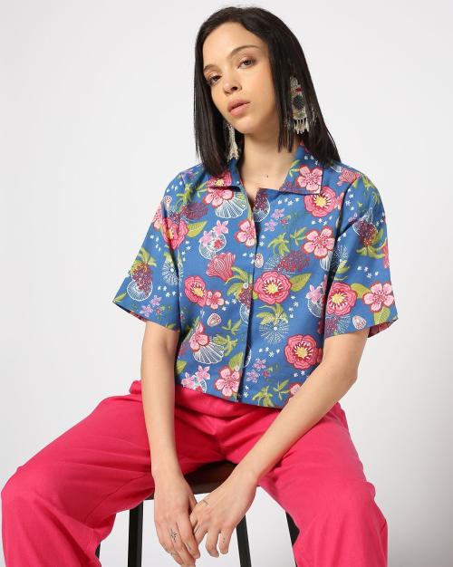 Buy Women Floral Print Regular Fit Shirt Online at Best Prices in India ...