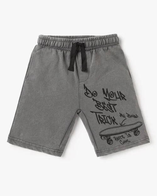 Buy Men Typographic Print Regular Fit Shorts Online at Best Prices in ...