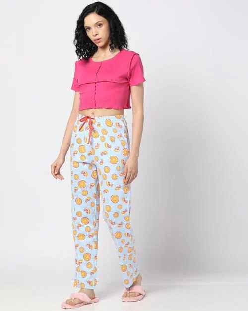 Buy Women Printed Regular Fit Pyjamas Online at Best Prices in India ...