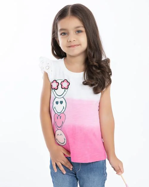 Buy Girls Ombre-Dyed Regular Fit Top Online at Best Prices in India ...