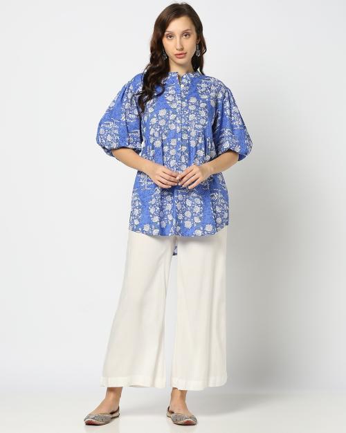 Buy Women Floral Print Regular Fit Top Online at Best Prices in India ...