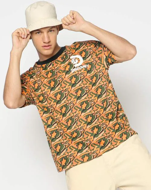 Buy Men Printed Relaxed Fit Crew-Neck T-Shirt Online at Best Prices in India - JioMart.