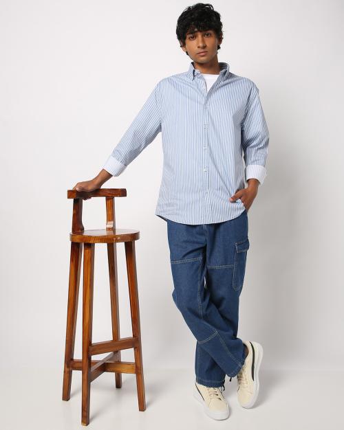 Buy Men Striped Regular Fir Shirt Online at Best Prices in India - JioMart.