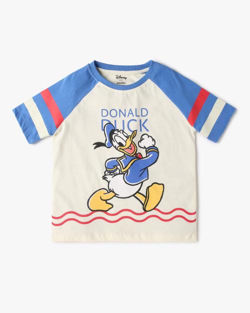 Buy Boys Donald Duck Print Regular Fit Round-Neck T-Shirt Online at ...
