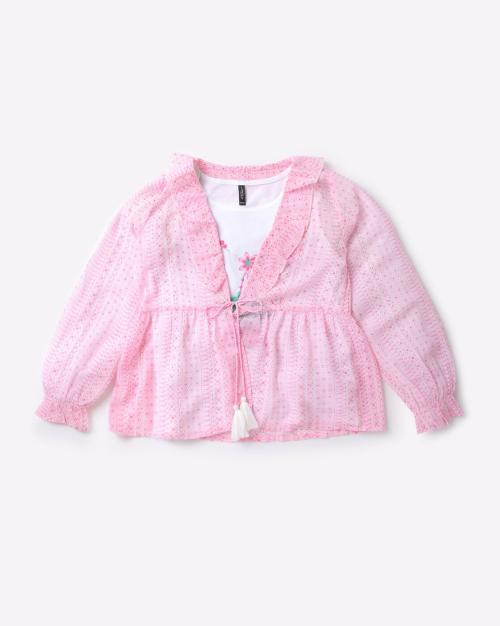 Buy Printed Twofer Top with Tie-up Online at Best Prices in India ...