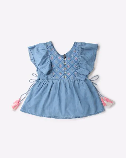 Buy Embroidered Denim Top Online at Best Prices in India - JioMart.