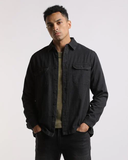 Buy Shacket with Flap Pockets Online at Best Prices in India - JioMart.