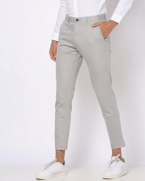Buy Flat-Front Chinos with Insert Pockets Online at Best Prices in ...