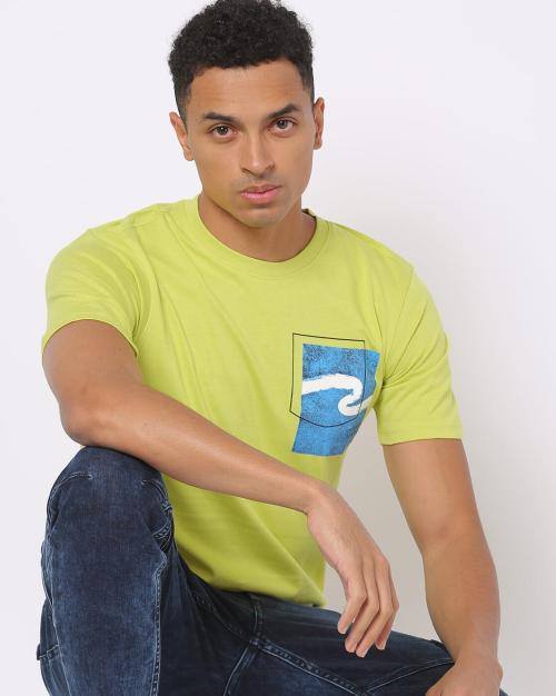 Buy Regular Fit Graphic Print Crew-Neck T-Shirt Online at Best Prices ...