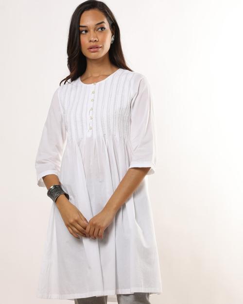Buy Women Chikankari Flared Tunic Online at Best Prices in India - JioMart.