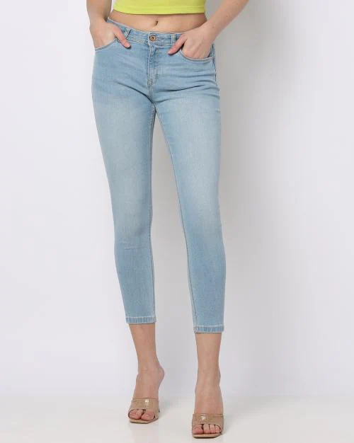 Buy Women Slim Fit Mid-Calf Length Jeans Online at Best Prices in India ...