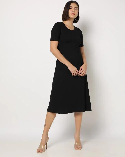 Buy Ribbed A-Line Dress Online at Best Prices in India - JioMart.