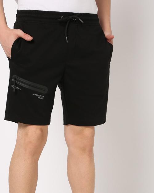 Buy Drawstring Waist Flat-Front City Shorts Online at Best Prices in ...