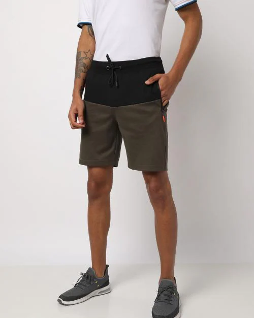 Buy Colourblock Shorts with Insert Pockets Online at Best Prices in ...