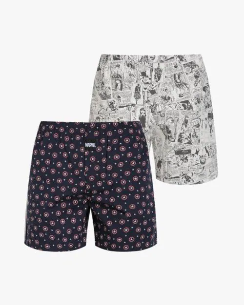 Buy Pack of 2 Avengers Print Boxers Online at Best Prices in India ...