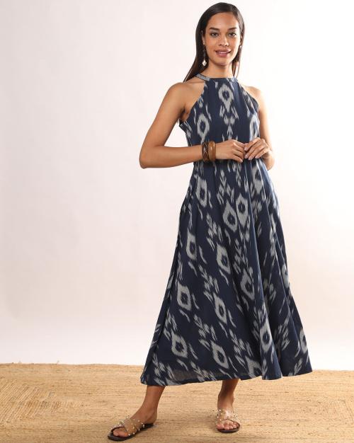 Buy Women Ikat Halter Neck Dress Online at Best Prices in India - JioMart.