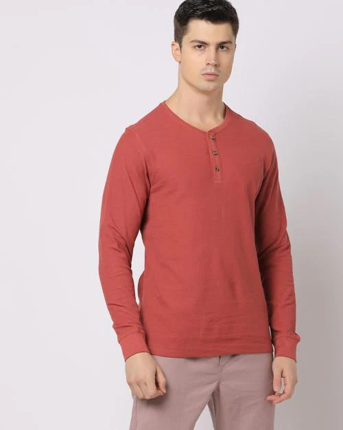 Buy Slim Fit Henley T-Shirt Online at Best Prices in India - JioMart.