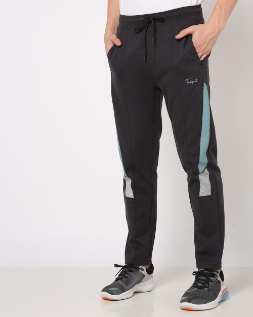 Buy Men Drawstring Waist Straight Track Pants Online at Best Prices in ...