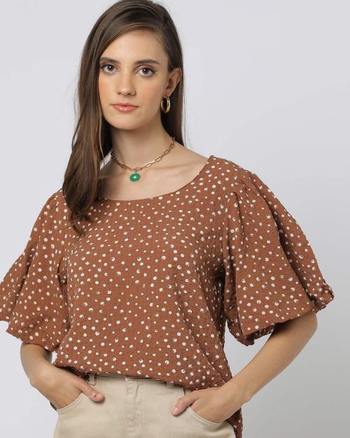 Buy Printed Round-Neck Top Online at Best Prices in India - JioMart.