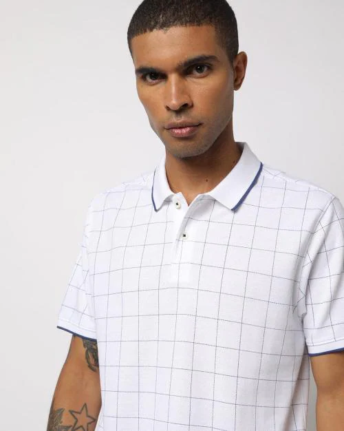 Buy Regular Fit Checked Polo T-Shirt Online at Best Prices in India - JioMart.
