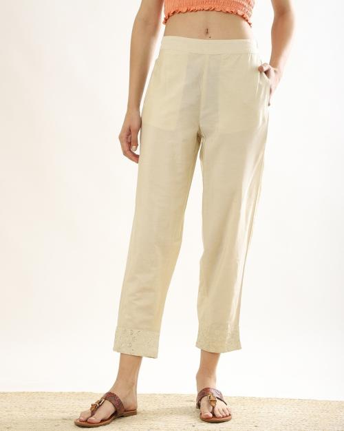 Buy Women Pants with Insert Pockets Online at Best Prices in India ...