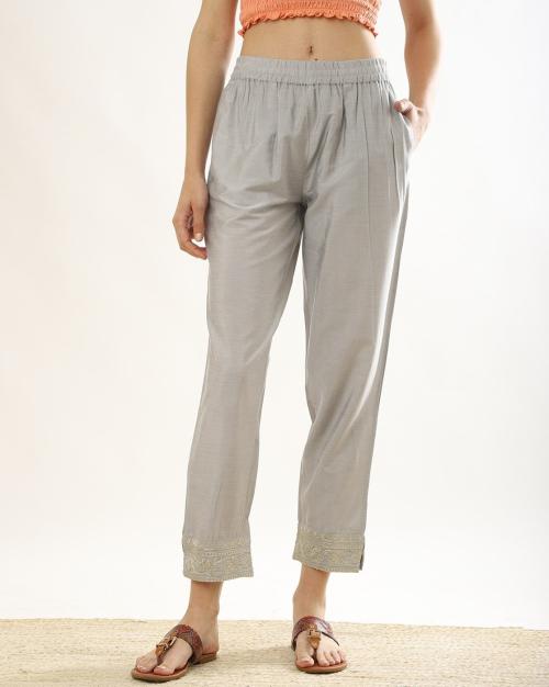 Buy Women Pants with Insert Pockets Online at Best Prices in India ...