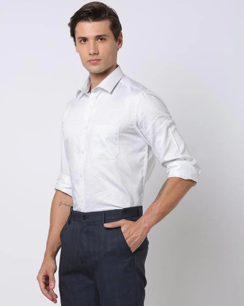 Buy Micro Pattern Slim Fit Shirt Online at Best Prices in India - JioMart.