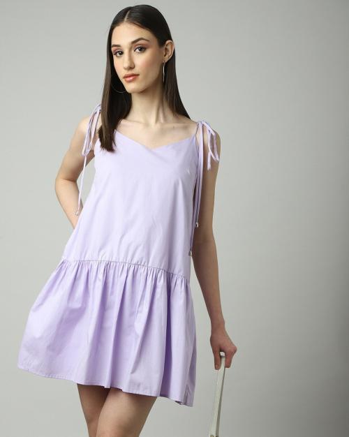 Buy Women Drop Waist Strappy Dress Online at Best Prices in India ...