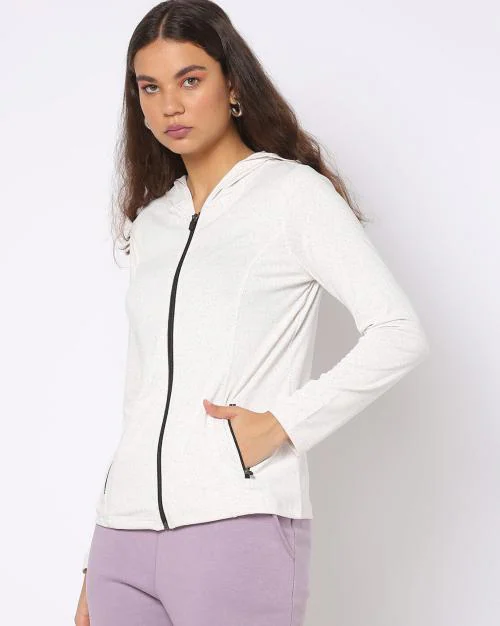 Buy Zip-Front Hoodie with Insert Pocket Online at Best Prices in India ...
