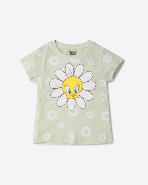 Buy Tweety Print Crew-Neck T-Shirt Online at Best Prices in India ...