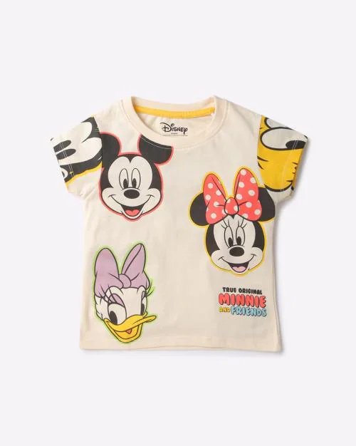 Buy Mickey & Minnie Mouse Crew-Neck T-Shirt Online at Best Prices in ...
