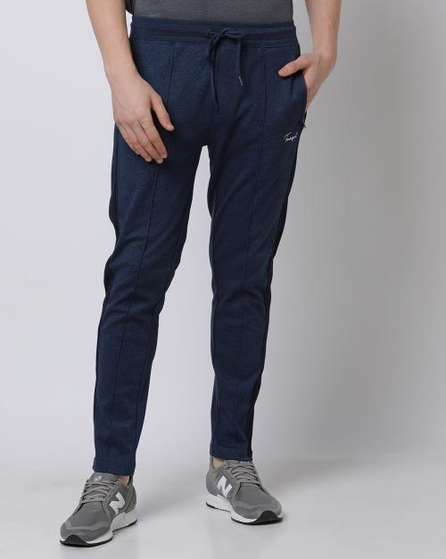 Buy Men Panelled Track Pants with Drawstring Fastening Online at Best ...