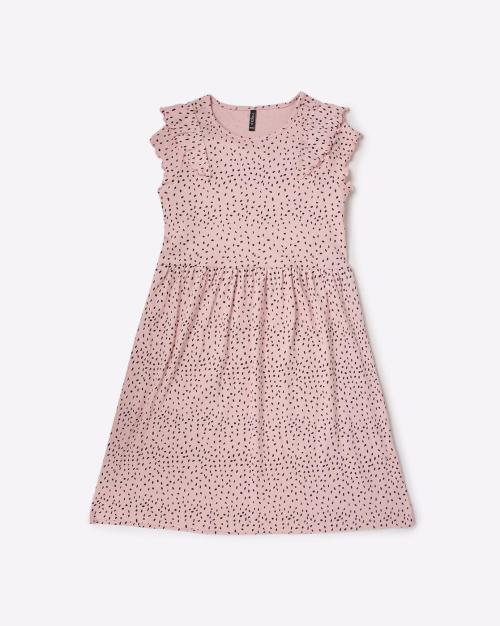 Buy Micro Print A-Line Dress Online at Best Prices in India - JioMart.