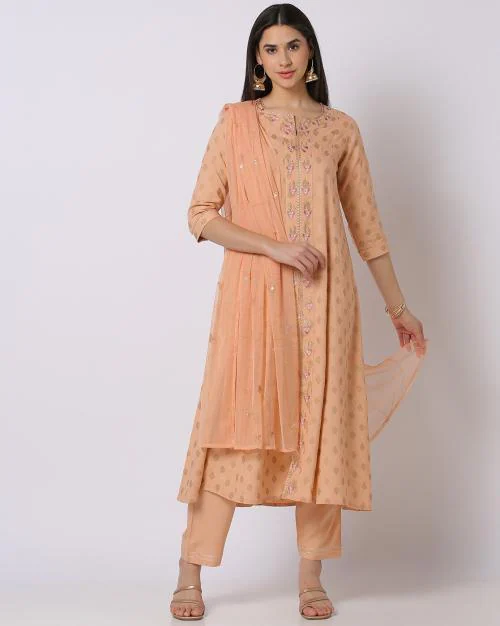 Buy Printed A-Line Kurta Suit Set Online at Best Prices in India - JioMart.
