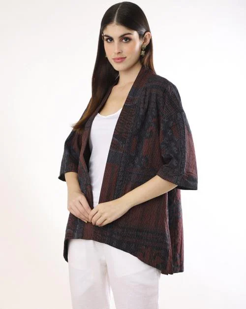 Buy Women Printed Open-Front Shrug Online at Best Prices in India ...