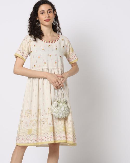 Buy Printed A-Line Dress Online at Best Prices in India - JioMart.
