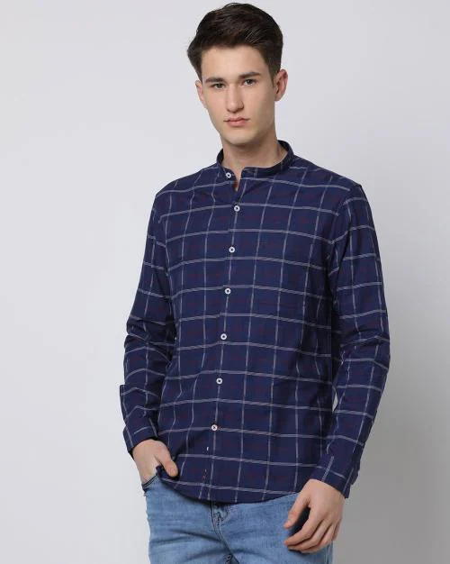 Buy Checked Slim Fit Cotton Shirt Online at Best Prices in India - JioMart.