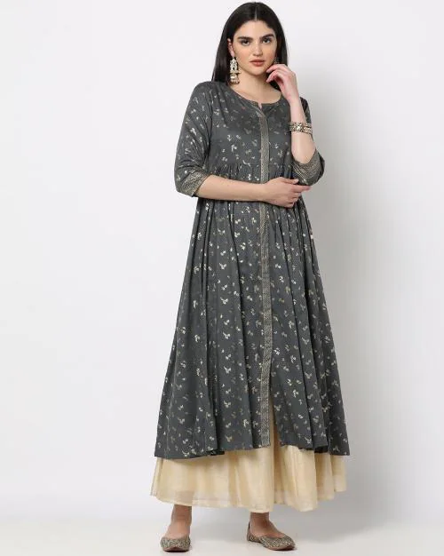 Buy Floral Print Flared Kurta Online at Best Prices in India - JioMart.