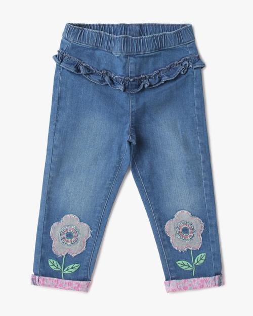 Buy Light-Wash Jeans with Frills Online at Best Prices in India - JioMart.