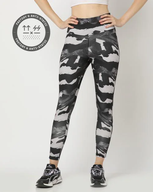 Buy Women Camouflage Print Running Leggings Online at Best Prices in ...