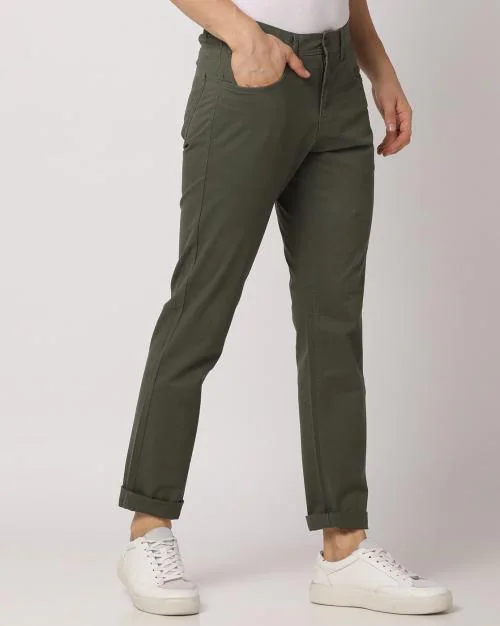 Buy Mid-Rise Slim Fit Chinos Online at Best Prices in India - JioMart.