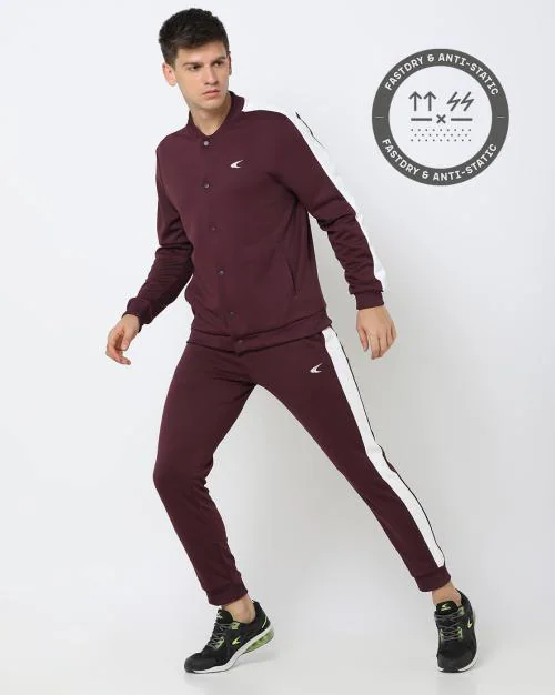Buy Men Logo Print Regular Fit Training Tracksuit Online at Best Prices ...