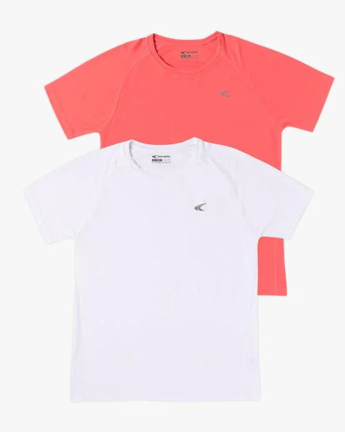 Buy Regular Fit Pack of 2 Crew-Neck T-Shirt Online at Best Prices in ...