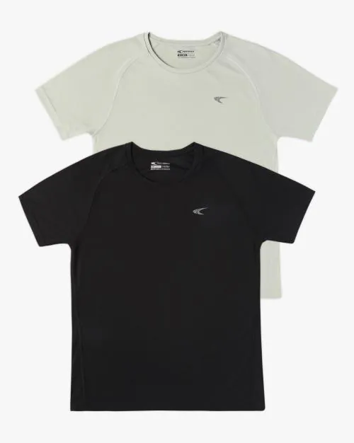 Buy Regular Fit Pack of 2 Crew-Neck T-Shirts Online at Best Prices in ...