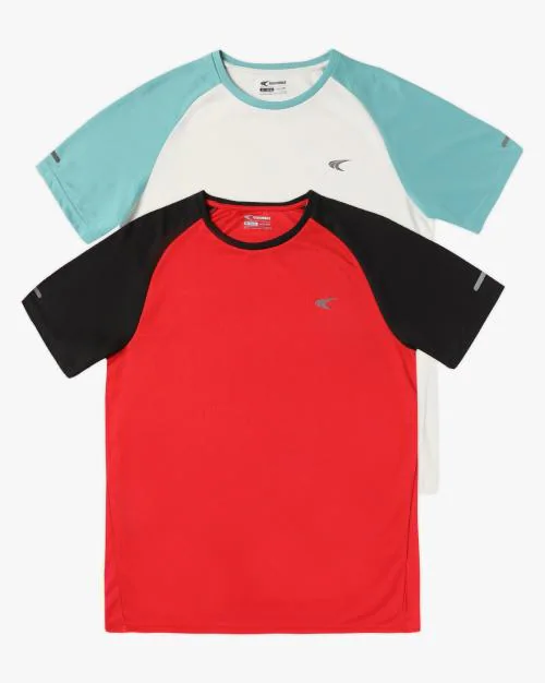 Buy Relaxed Fit Pack of 2 Crew-Neck T-Shirt Online at Best Prices in ...