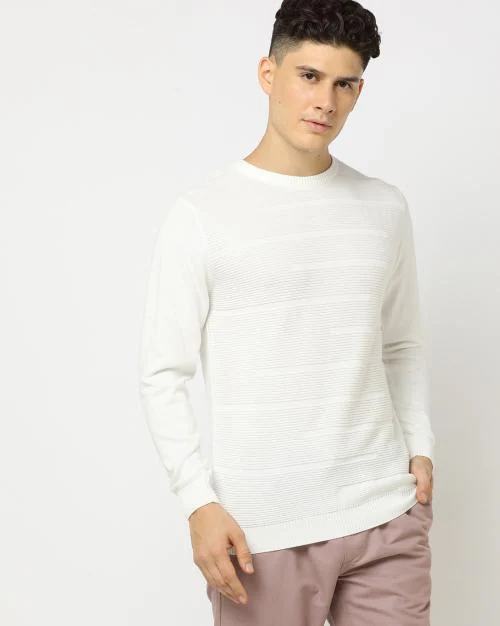 Buy Flat Knit Crew-Neck Pullover Online at Best Prices in India - JioMart.