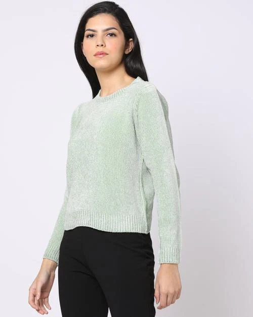 Buy Ribbed Crew-Neck Pullover Online at Best Prices in India - JioMart.